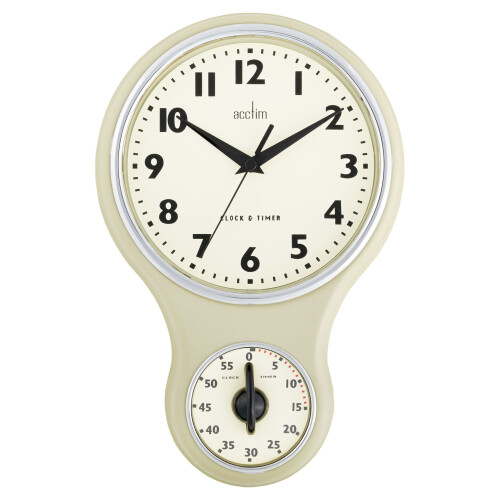 Acctim 21592 Kitchen Time Wall Clock, Cream on OnBuy