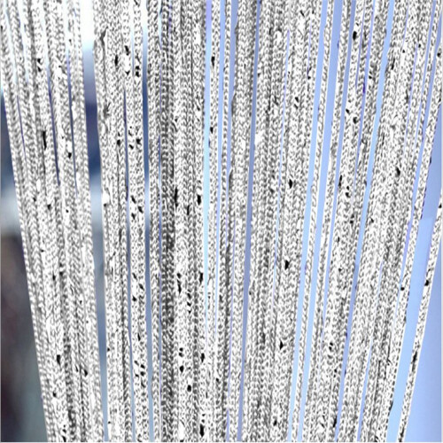 Trixes Dew Drop String Curtain | Silver String Curtain Panel on OnBuy