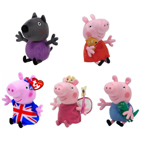 (Princess) (Princess) Peppa Pig Ty Beanies 6" 16cm Plush Soft Toy Doll ...