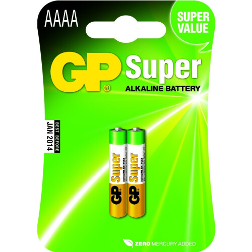 GP Batteries Super Alkaline AAAA Alkaline 1.5V non-rechargeable battery ...