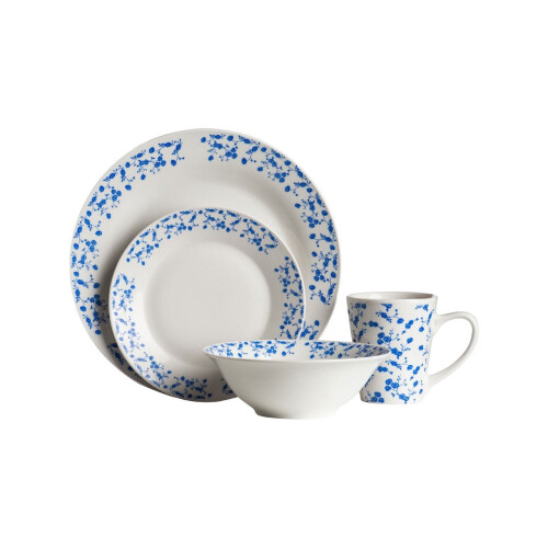 Stylish Casablanca 12 Piece Blue Dinner Set, Durable Dinner Set For ...