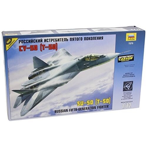 Sukhoi T-50 Russian Stealth Fighter 1/72 Airplane Model Kit - Zvesda ...