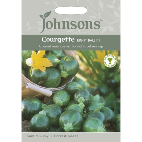 Johnsons Seeds - Pictorial Pack - Vegetable - Courgette Eight Ball F1 ...