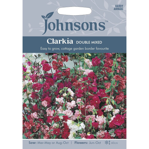 Johnsons Seeds - Pictorial Pack - Flower - Clarkia Double Mixed - 1500 ...