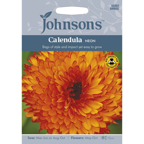 Johnsons Seeds - Pictorial Pack - Flower - Calendula Neon - 60 Seeds on ...