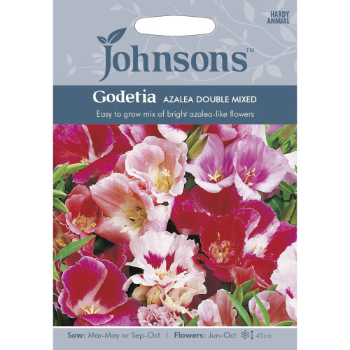Johnsons Seeds - Pictorial Pack - Flower - Godetia Azalea Double Mixed ...