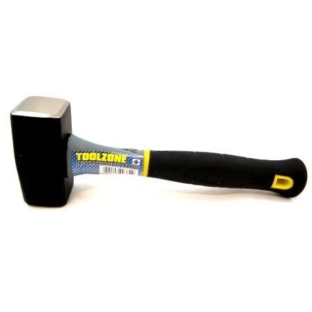 Toolzone 1kg Fibre Handle Lump Hammer - 1kg lump hammer handle club ...