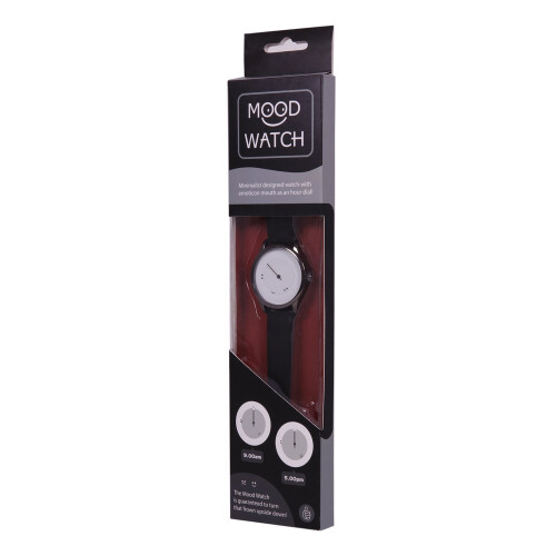 Black Unisex Mood Watch - mood watch novelty fun gift emoticon mouth reveals 9 5 on OnBuy