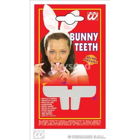 Bunny Teeth Fancy Dress Accessory - Rabbit White Veneers Playboy Joke ...