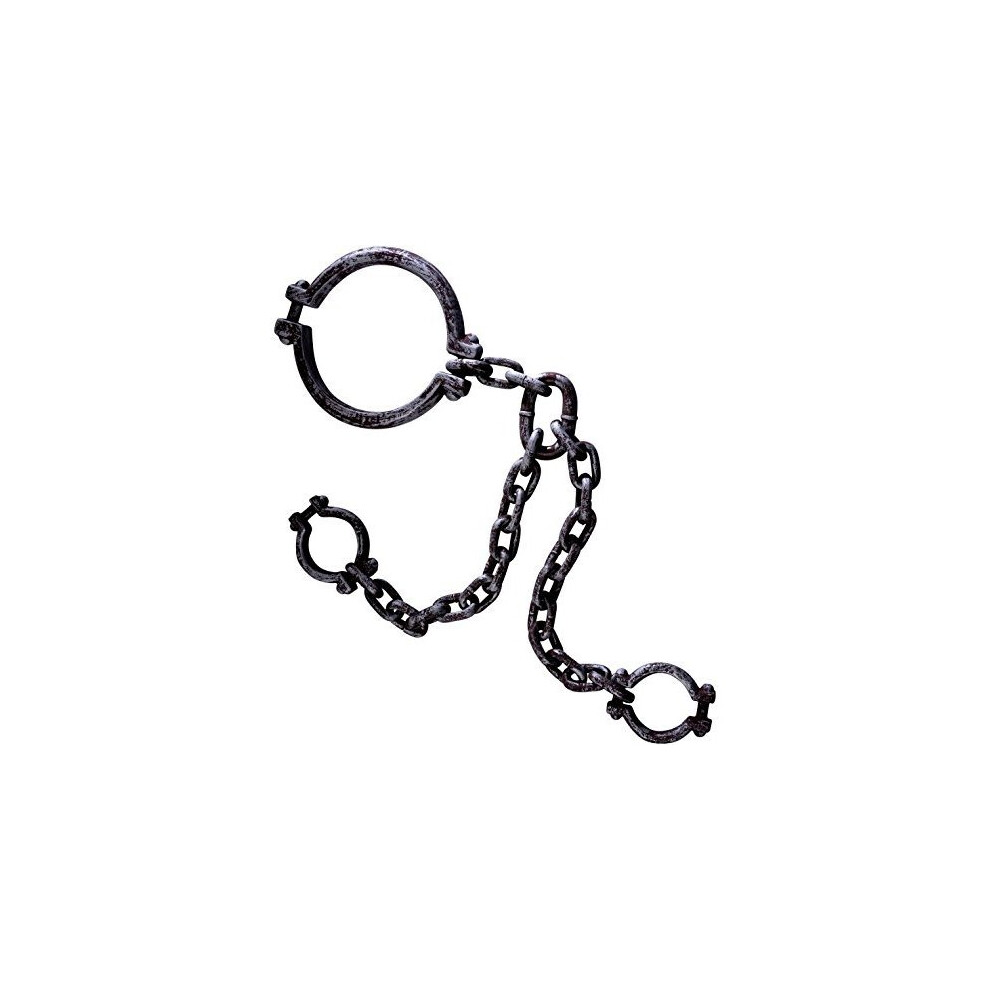 Neck/wrist Shackles Realistic Look Accessory For Prisoner Convict Jail ...
