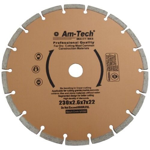 230 x 2.4mm Segmented Diamond Cutting Disc - diamond cutting disc 230mm 9 grinder brick stone ...