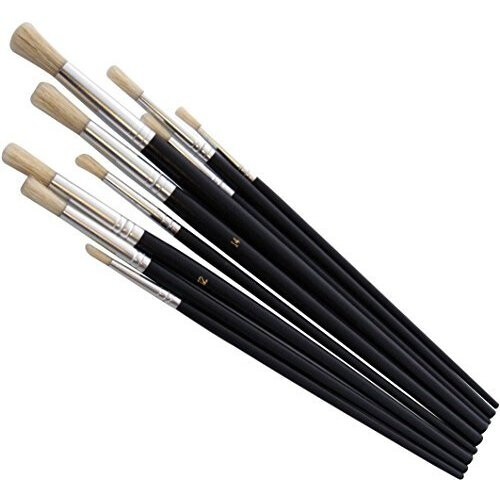 9pc Round Tip Art Brush Set - round brush set art tip artist 9pc new ...