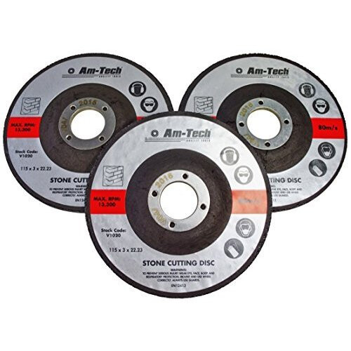 3pc 115mm Stone Cutting Disc - stone cutting disc 115mm x 3 depressed ...
