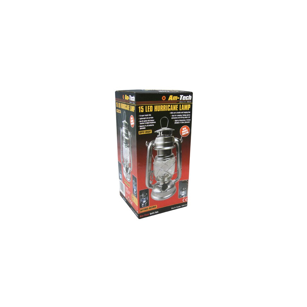 Silver 15 LED Hurricane Lamp - hurricane lamp amtech s8010 15led ...
