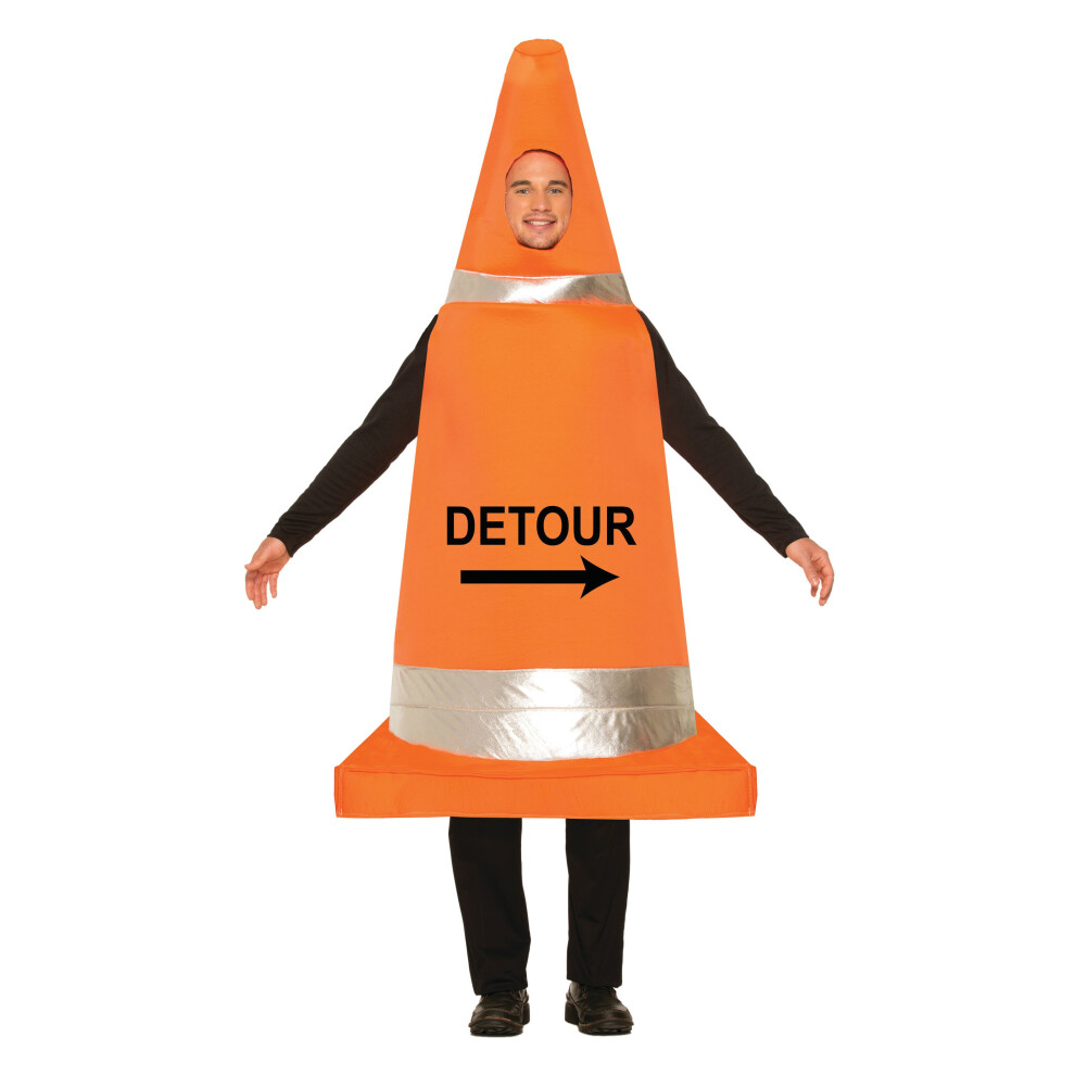 Traffic Cone Costume - fancy dress traffic cone costume stag night mens ...
