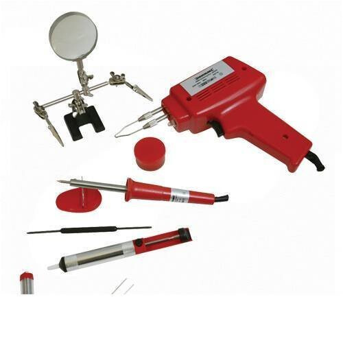 Silverline Electric Soldering Kit 9pce 100w / 30w - soldering kit 100w ...