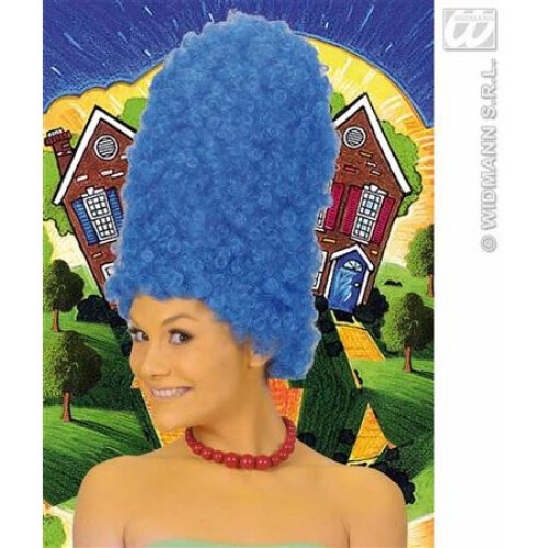 Blue Marge Simpson Style Cartoon Wig - Cartoon Marge Simpsons Blue Dame ...