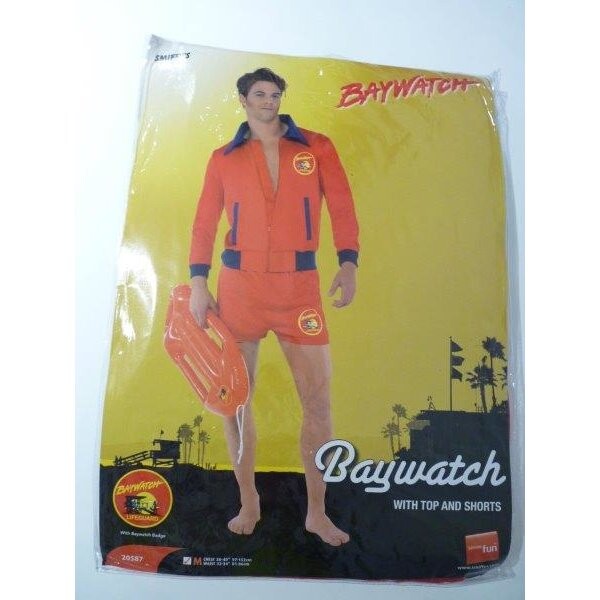 Medium Mens Baywatch Lifeguard Costume - baywatch costume lifeguard ...