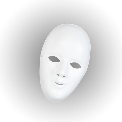 Deluxe Female Face Mask. White - Mask Fancy Dress Halloween Robot ...