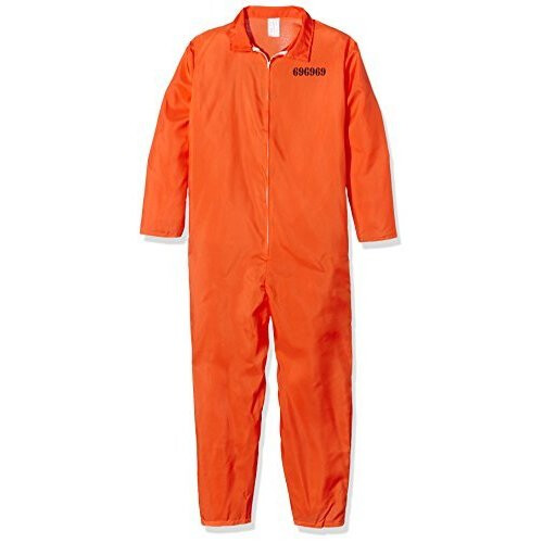 County Jail Inmate Costume Small For Prisoner Convict Jail Fancy Dress ...