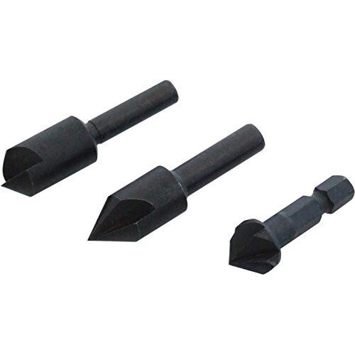 3pc Countersink Bit Set - Drill 3 Steel 12mm 8 10 - countersink bit set ...