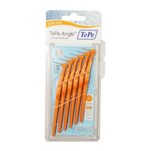 Tepe Angle Orange Blister - Interdental Brush Pack Brushes 6 Per x ...