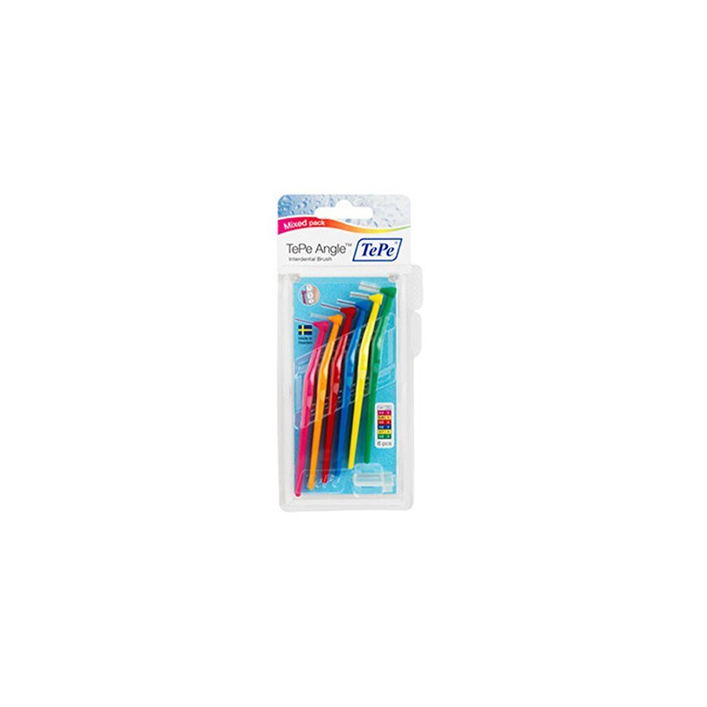 Tepe Angle Blister Assorted(d) - Interdental Brush Pack Brushes 6 Mixed ...