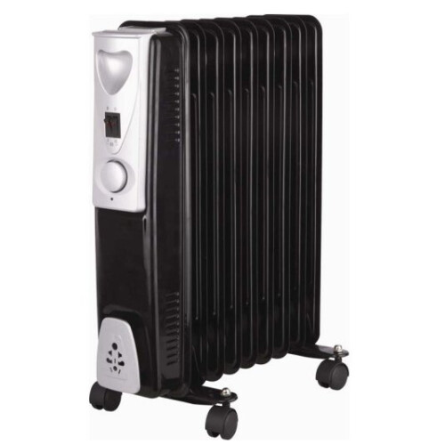 Blac 2kw 9-fin Slimline Oil Filled Radiator - oil filled radiator black ...