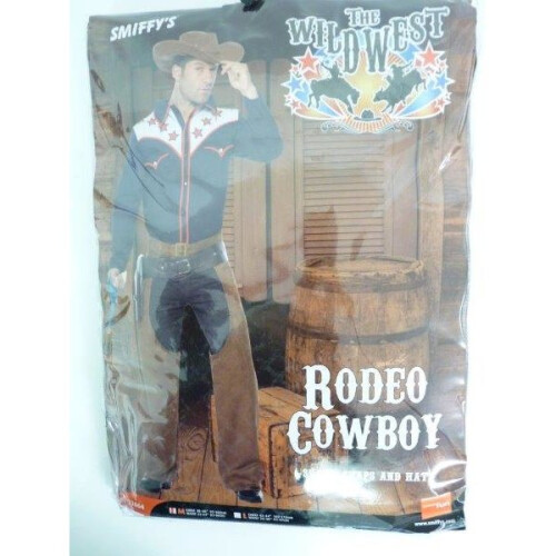 Medium Mens Rodeo Cowboy Costume - Fancy Dress Outfit Adult Wild West - cowboy costume rodeo ...