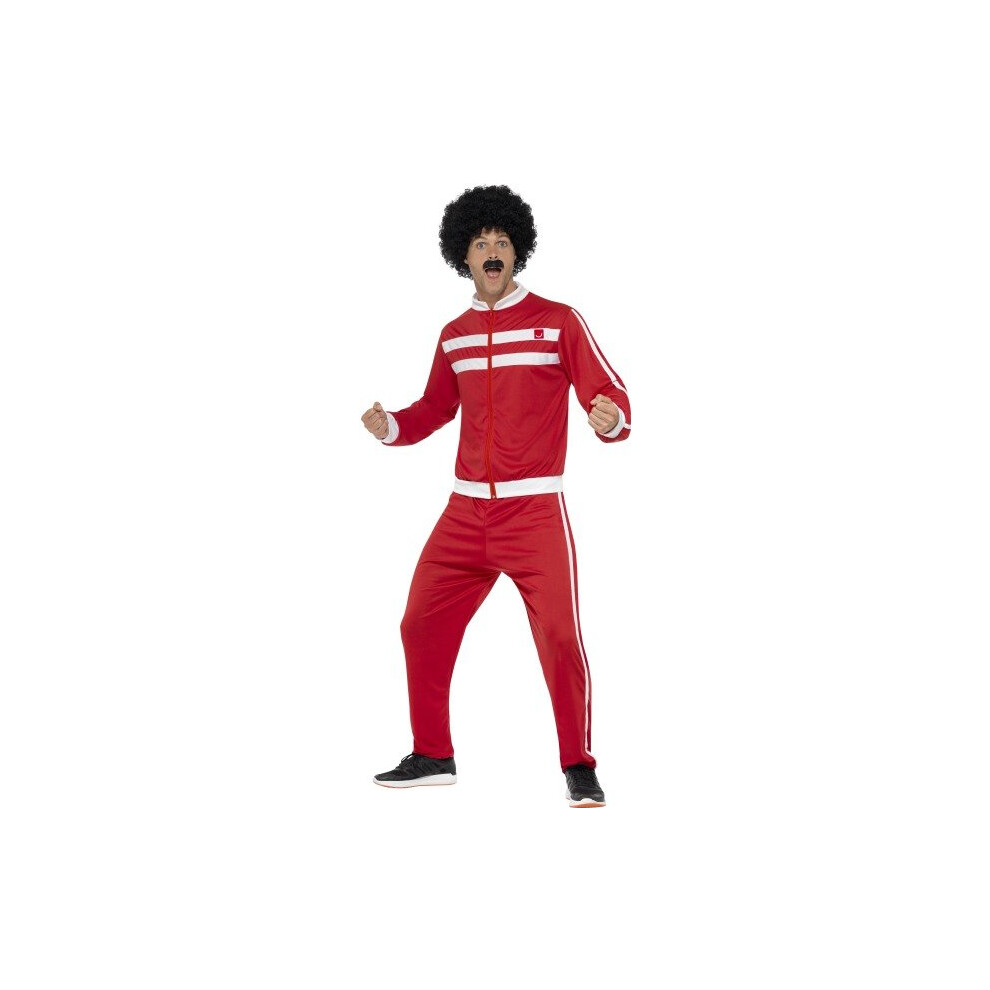 Scouser Tracksuit Mens Fancy Dress 1980s Retro Sports 80s Adult Costume ...