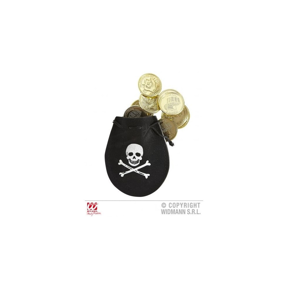 Pirate Pouch With Doubloons - W Accessory Buccaneer Sailor Jack ...