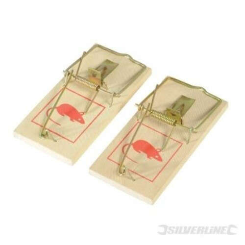 Set Of 2 Fixman Classic Mouse Traps - Trap Wooden Reusable Mice Bait ...