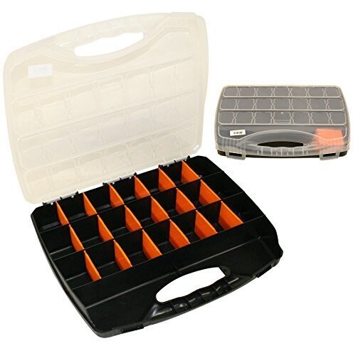 Toolzone Divided Compartment Organiser Plastic Case Box - Medium ...