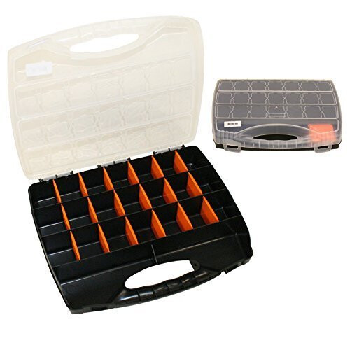 Toolzone Divided Compartment Organiser Plastic Case Box - Small - 320mm ...