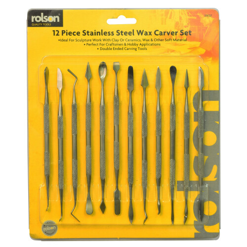12 Piece Stainless Steel Wax Carver Set - Sculpture Art Tools Work Carving - 12 wax carver set ...