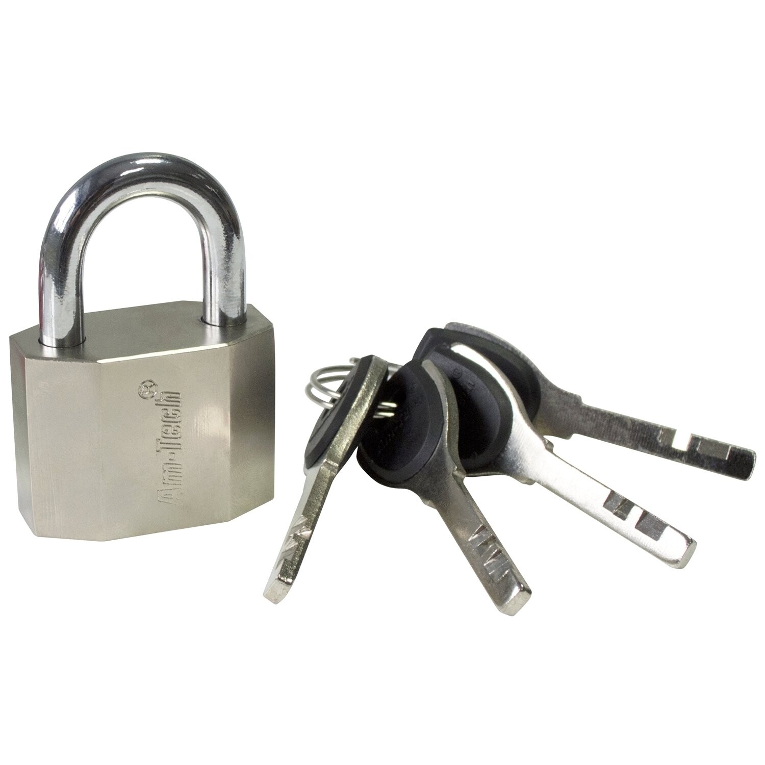 40mm Security Padlock Lock - Steel Heavy Duty Shackle Double Ball Keys ...