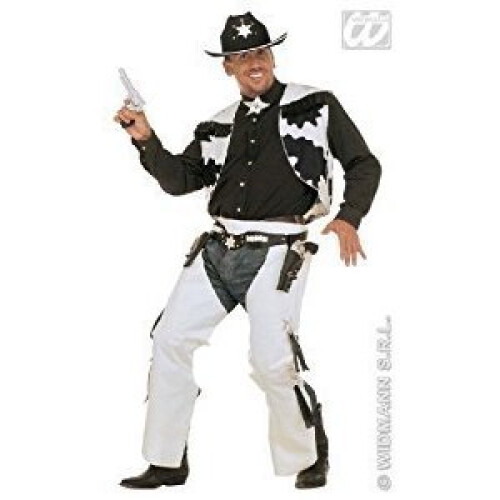 Mens Rodeo Cowboy Costume Extra Large Uk 46" For Wild West Dessert ...
