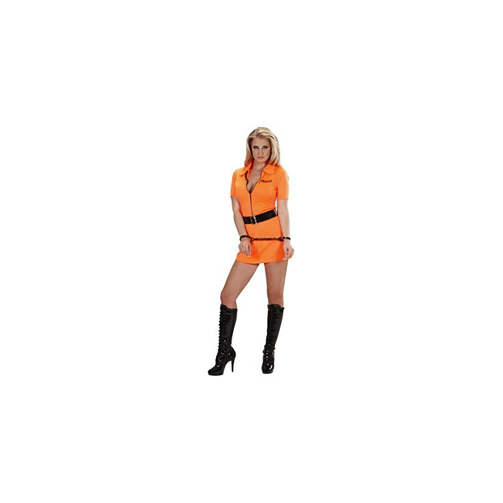 Ladies Guilty Inmate Costume Medium Uk 10-12 For Prisoner Convict Jail ...