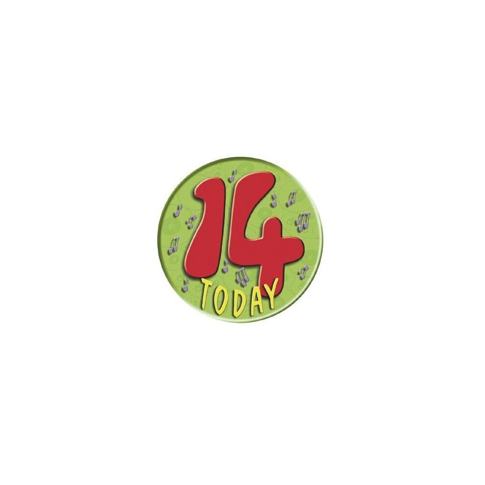 Big Badges:14 Today - Jumbo 14 Badge I Am Happy 14th Birthday Boy Girl ...