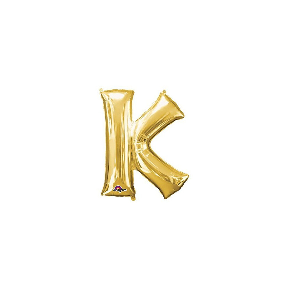 Amscan 3303301 16-inch Symbol "k" Mini Shape Foil Balloon - Gold Letter ...