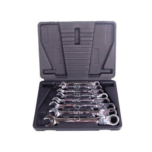 8pc Flexi-head Socket/open End Af Spanner Set In Blown Case Sp153 ...