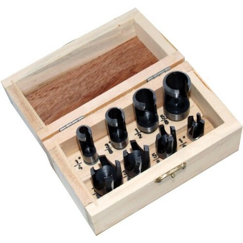 8pc Plug Cutter Set - Wood Cutting Dowel Shank Maker Tools Wooden ...