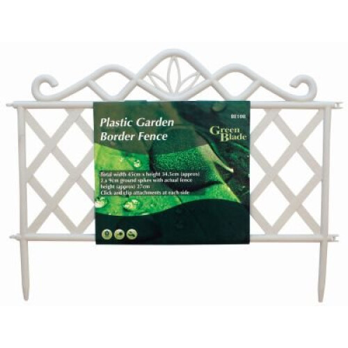 White Plastic Garden Border Fence - fence border plastic garden edging ...