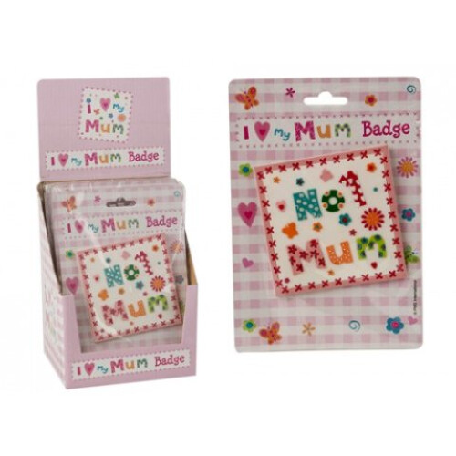 No 1 Mum Rubber Badge Gift - Mothers Day 19cm Ideal Quality Mounted ...