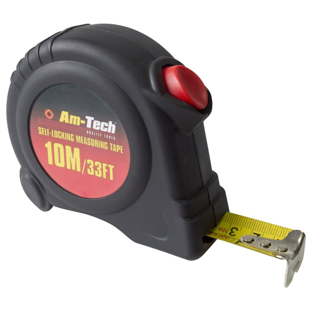 10m x 25mm Self Locking Measuring Tape - 33ft Measurement Mechanism ...