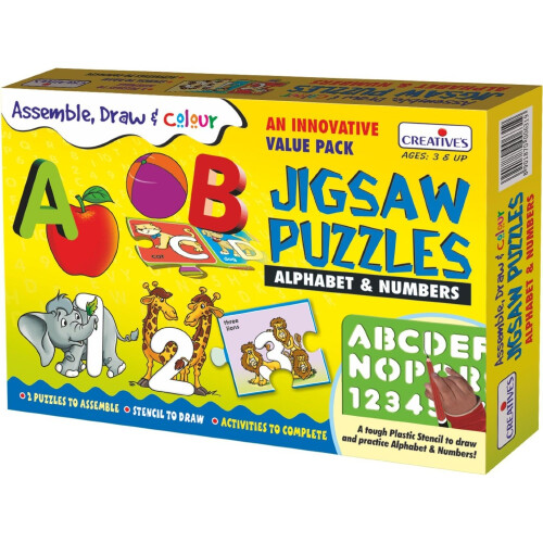 Assemble & Draw Alphabet & Numbers Puzzle - Cre1031 Creative Puzzles ...