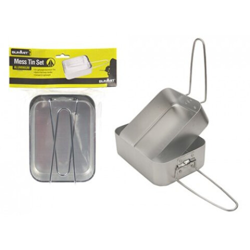Pack Of 2 Aluminium Mess Tins - Summit Camping Pieces Set - 2 mess ...