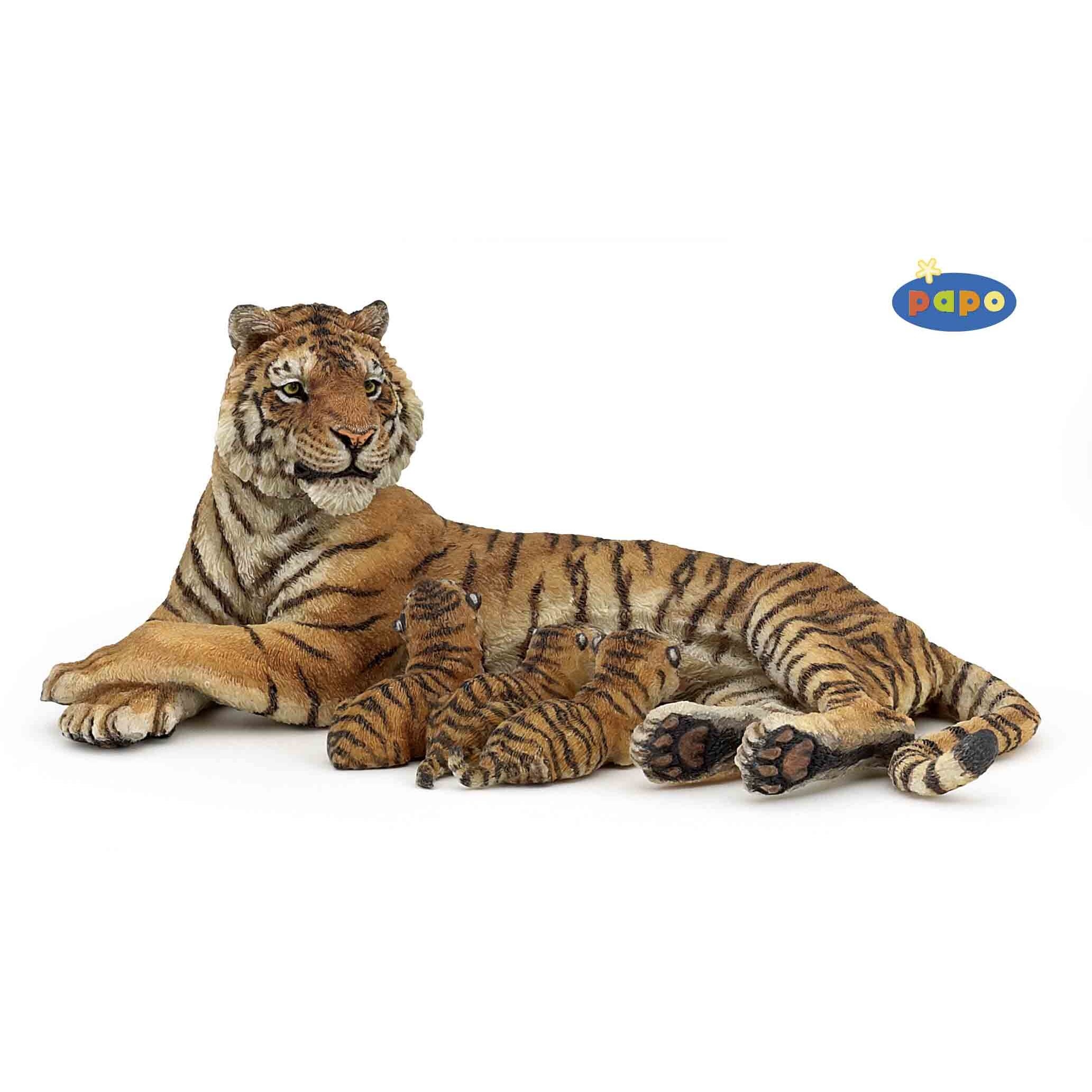 Papo Lying Nursing Tigress Figurine - Figure Wild Animal 50156 Tiger ...