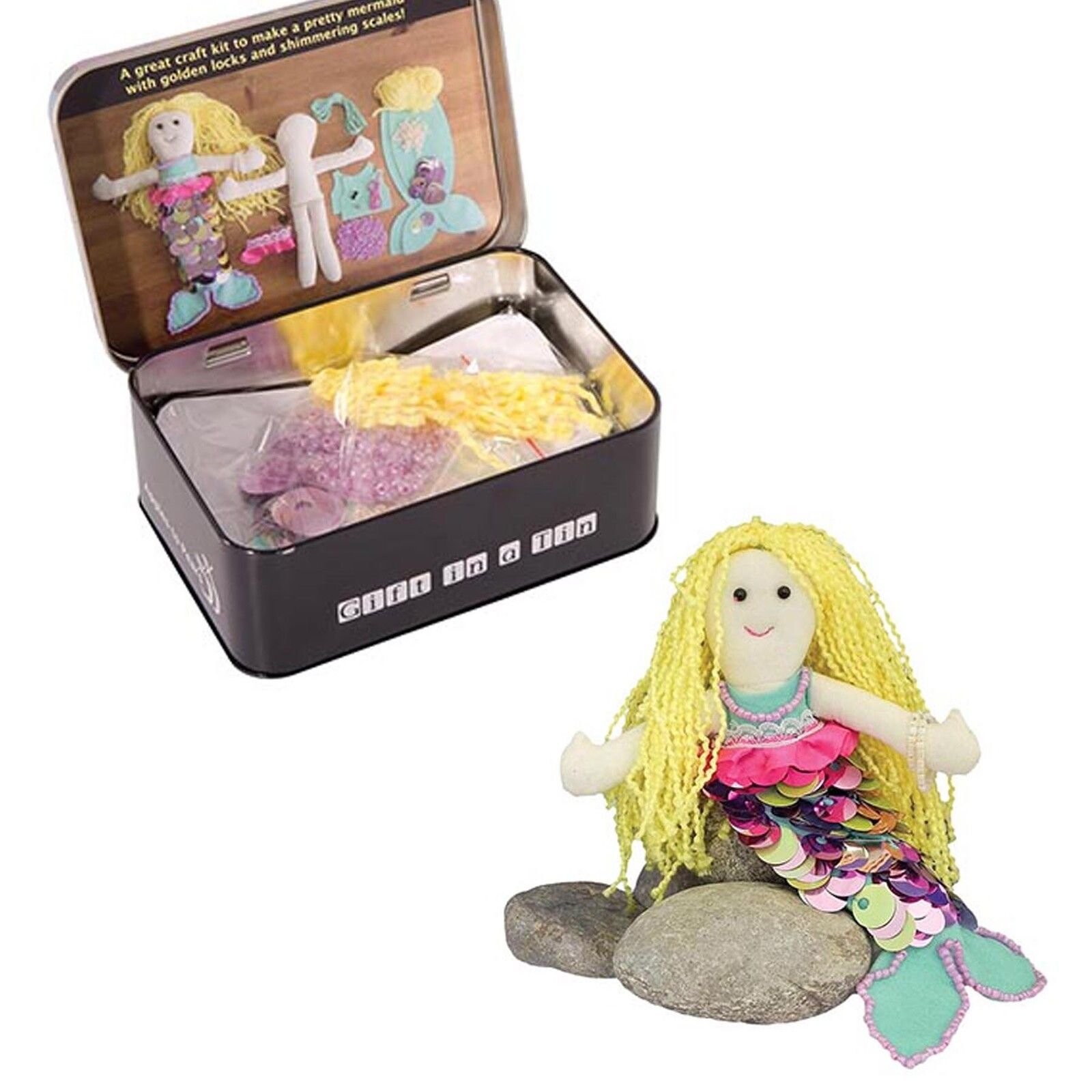 Make Your Own Mermaid - Gift Tin Craft Kids Work Play Set - gift make ...