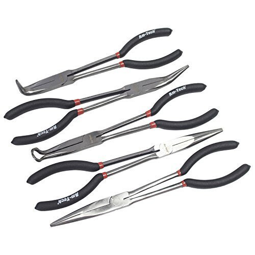 11" 5 Piece Long Reach Plier Set - set long reach 11 5 plier amtech 5pc ...